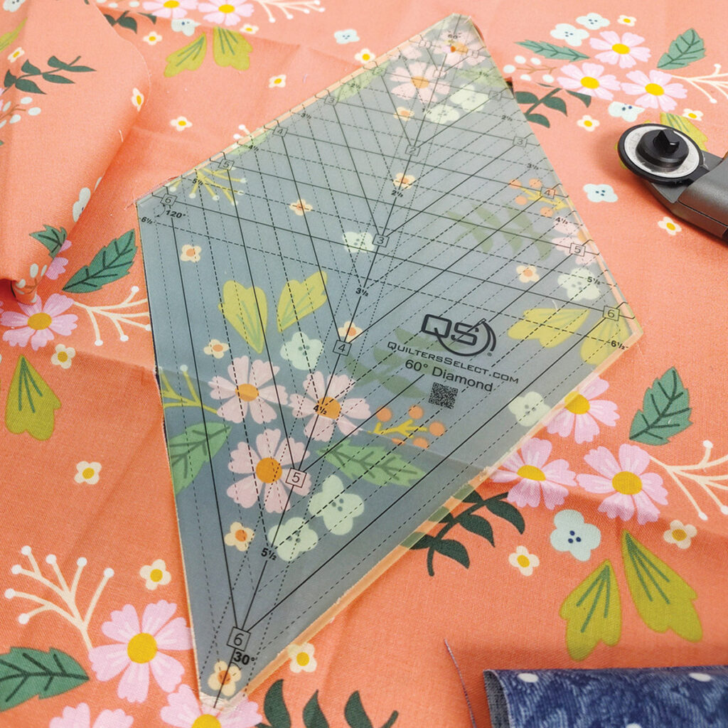 Quilters Select 60 Degree Diamond Non-Slip Ruler - 12.5" length ...