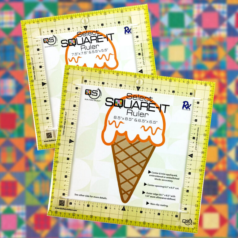 Quilters Select Square-It Non-Slip Ruler - 7.5" - Quilters Select