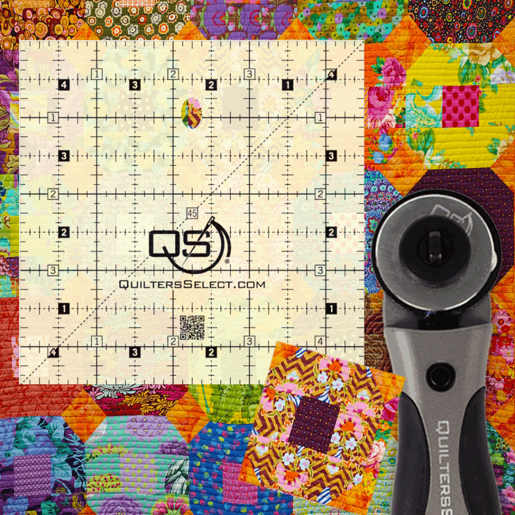 Quilters Select Non-Slip Ruler - 4.5" x 4.5" - Quilters Select