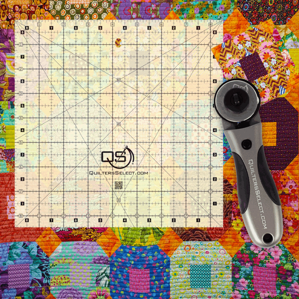 Quilters Select Non-Slip Ruler - 8.5" x 8.5" - Quilters Select