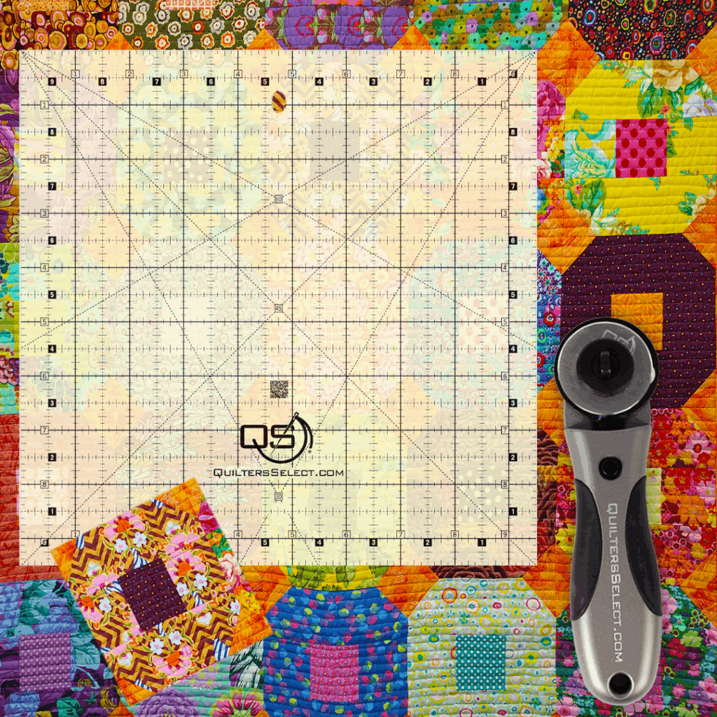 Quilters Select Non-Slip Ruler - 9.5" x 9.5" - Quilters Select